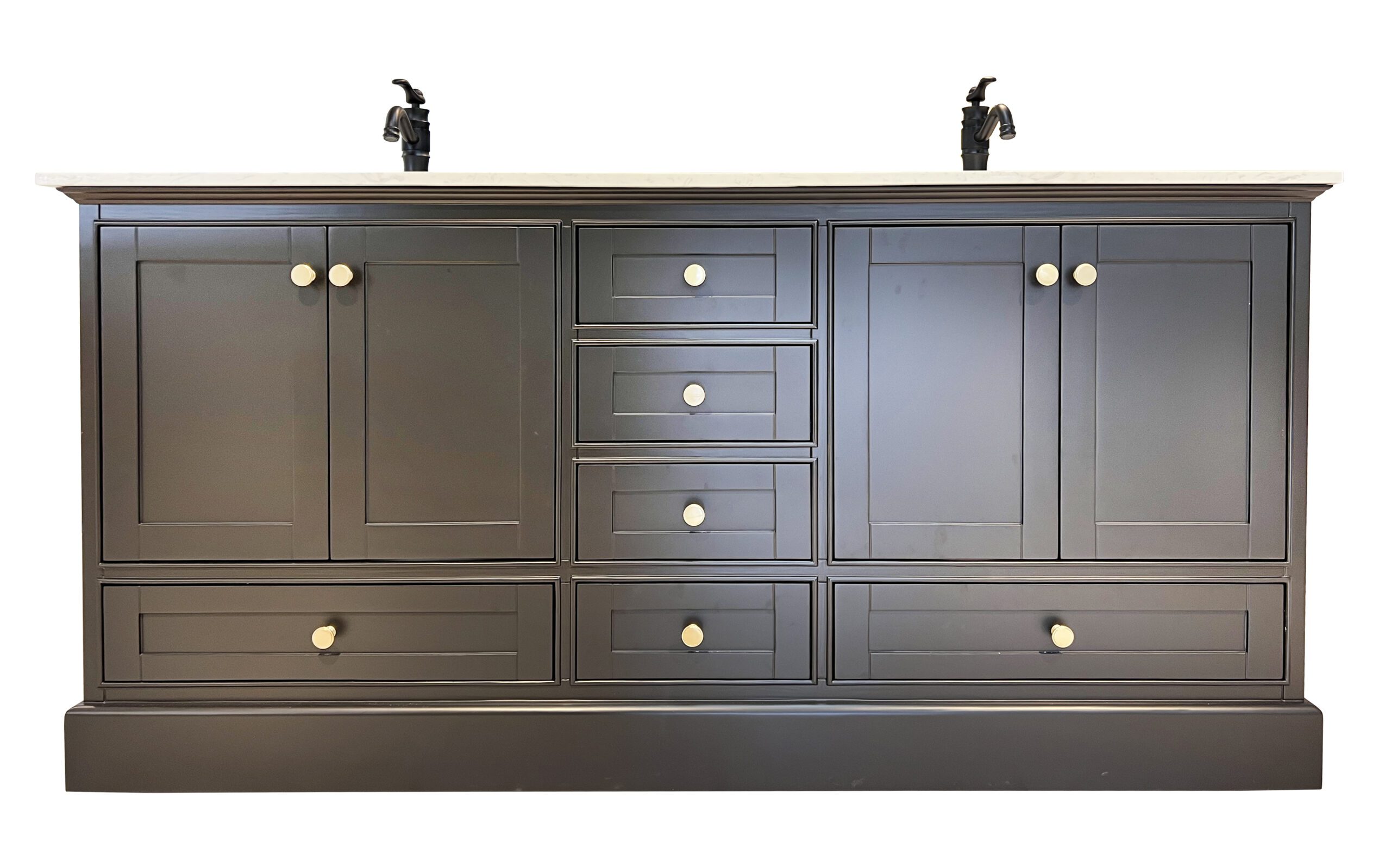 Buy 1800mm Black Solid Wood Vanity in NZ - | Danik Bathroom