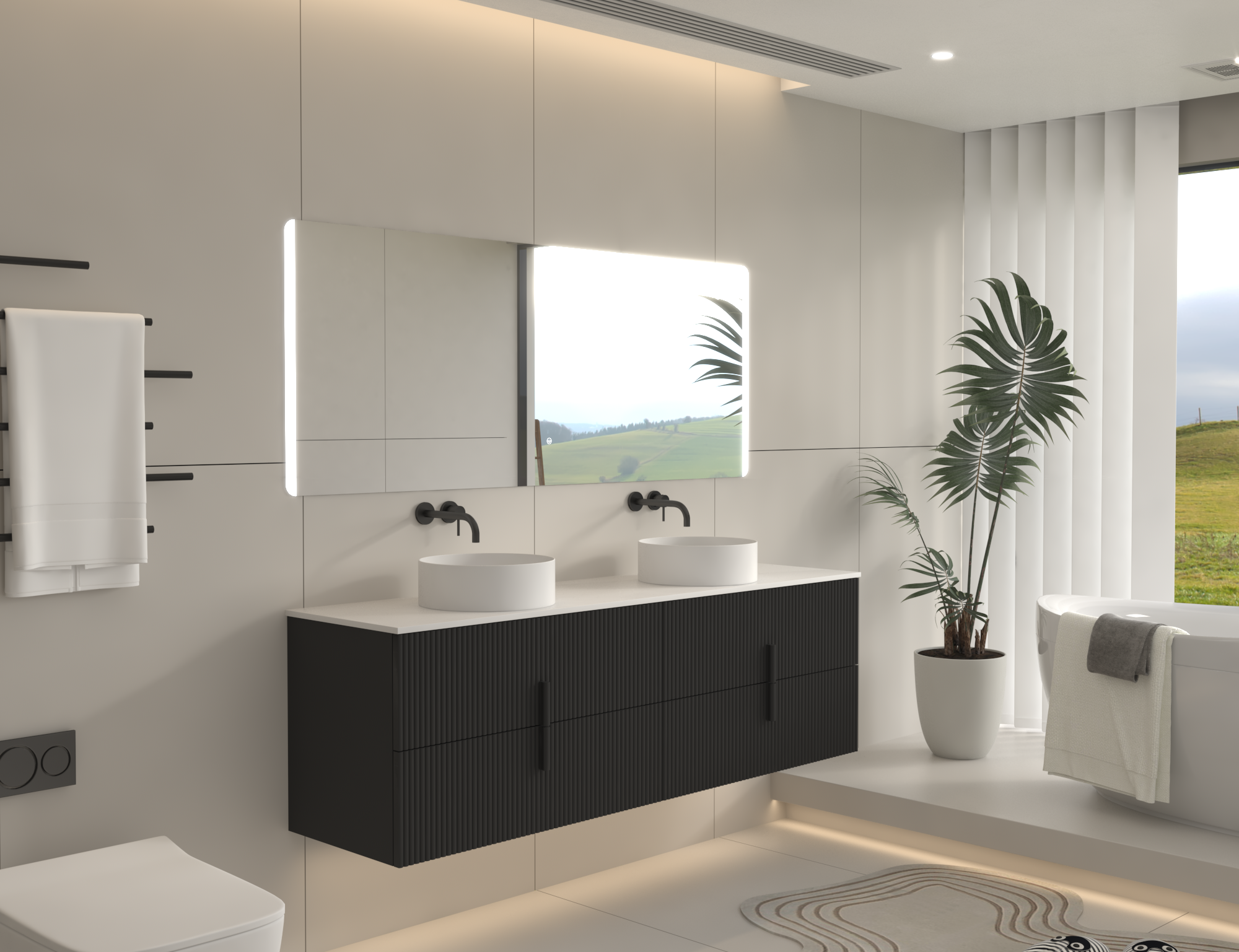 Buy Solid Wood Wall hung Vanity 1800 in NZ - | Danik Bathroom