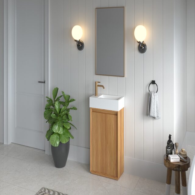 Buy Solid Wood Small Vanity 450mm in NZ - | Danik Bathroom