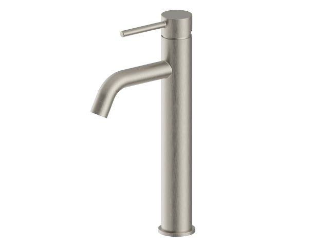 Rondo Pin Lever Tall Basin Mixer - Brushed Nickel | DANIK