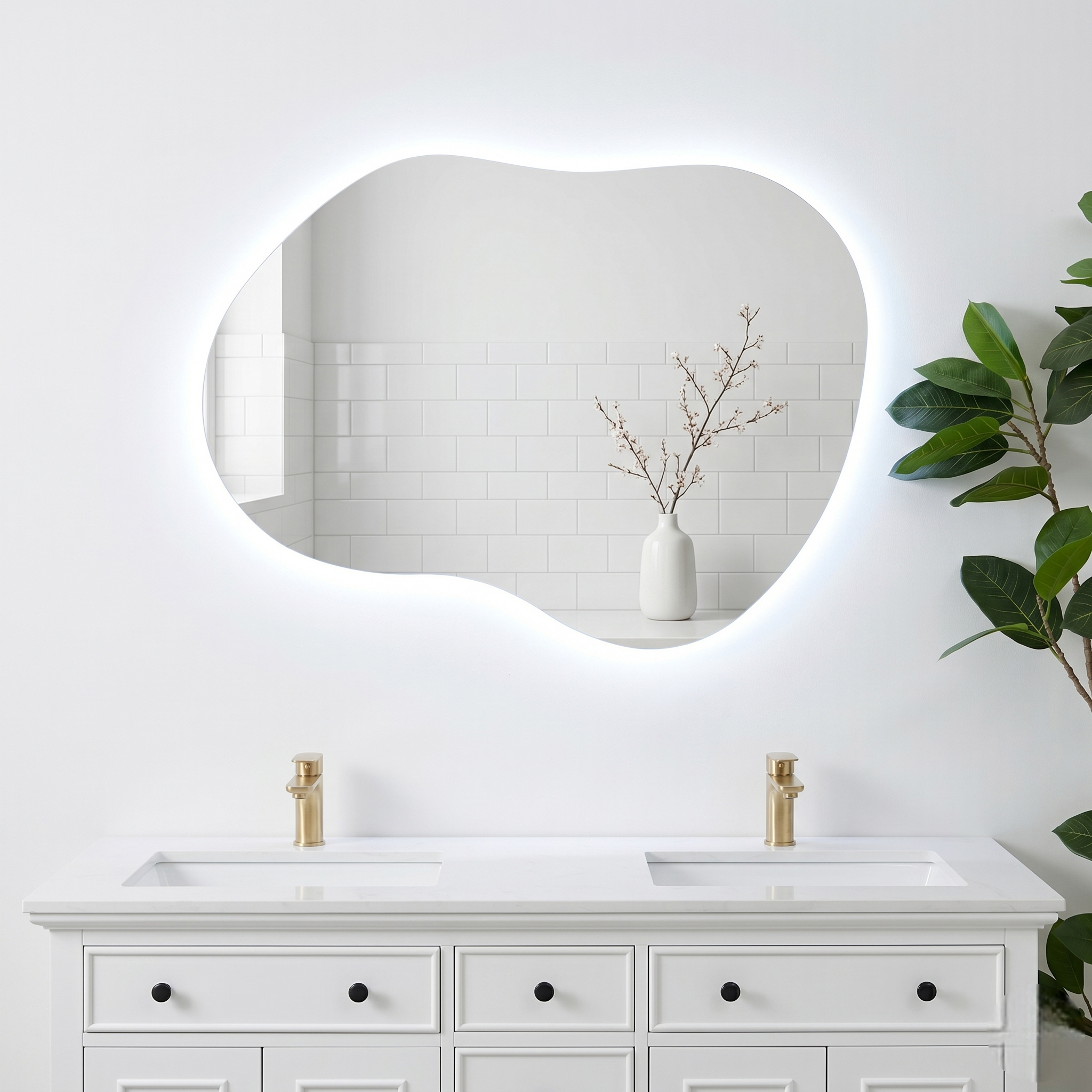 The Isla 1150 Organic Silhouette LED Mirror | DANIK